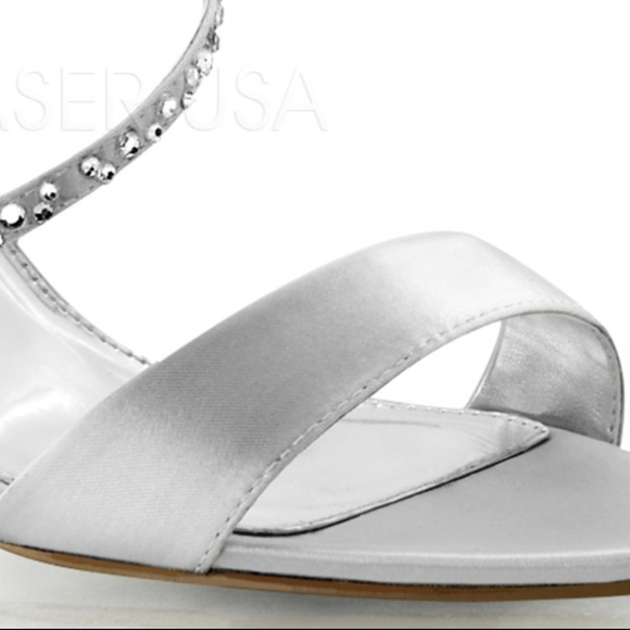 Shoes | Transparent Wedge Slip On Satin Open Toe Shoes | Poshmark